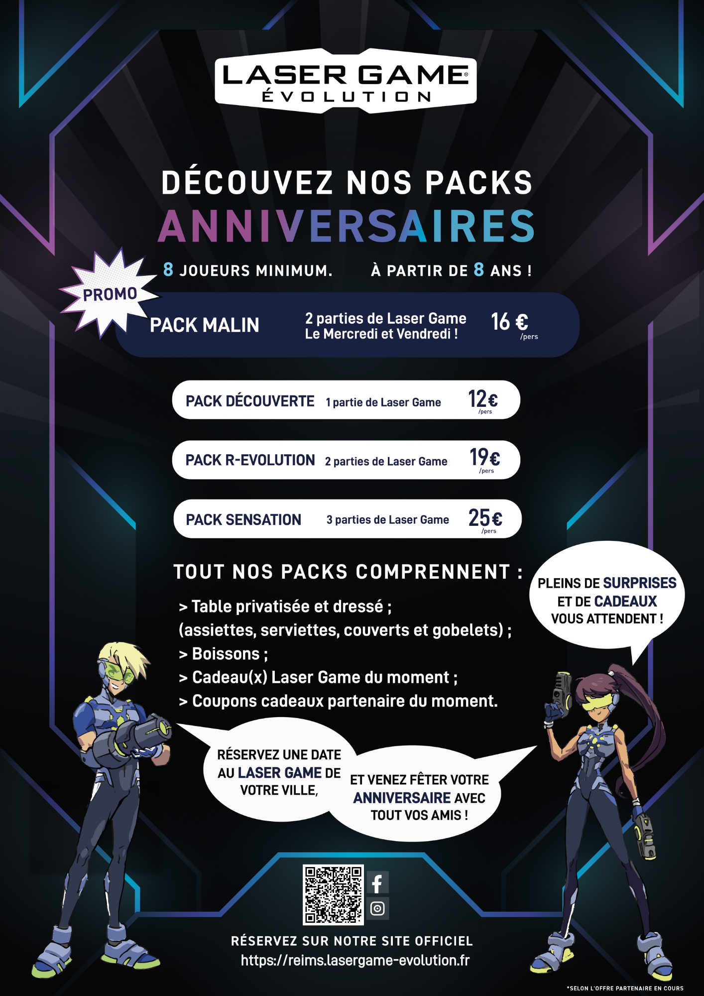 Soyez Malin et prenez la bonne formule ! – Laser Game Tinqueux